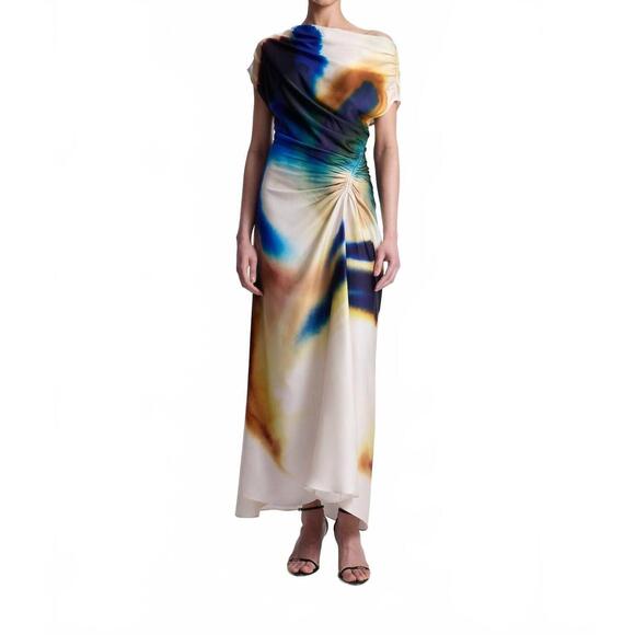 A.L.C. | Dresses | New Alc Penny Satin Midi Dress In Lapis Multi | Poshmark